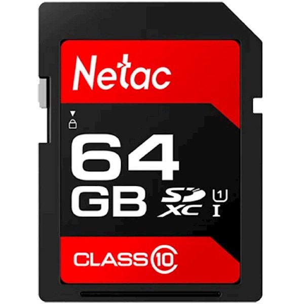 მეხსიერების ბარათი Netac NT02P600STN-064G-N, 64GB, SDXC, C10, UHS-I, U1 ...